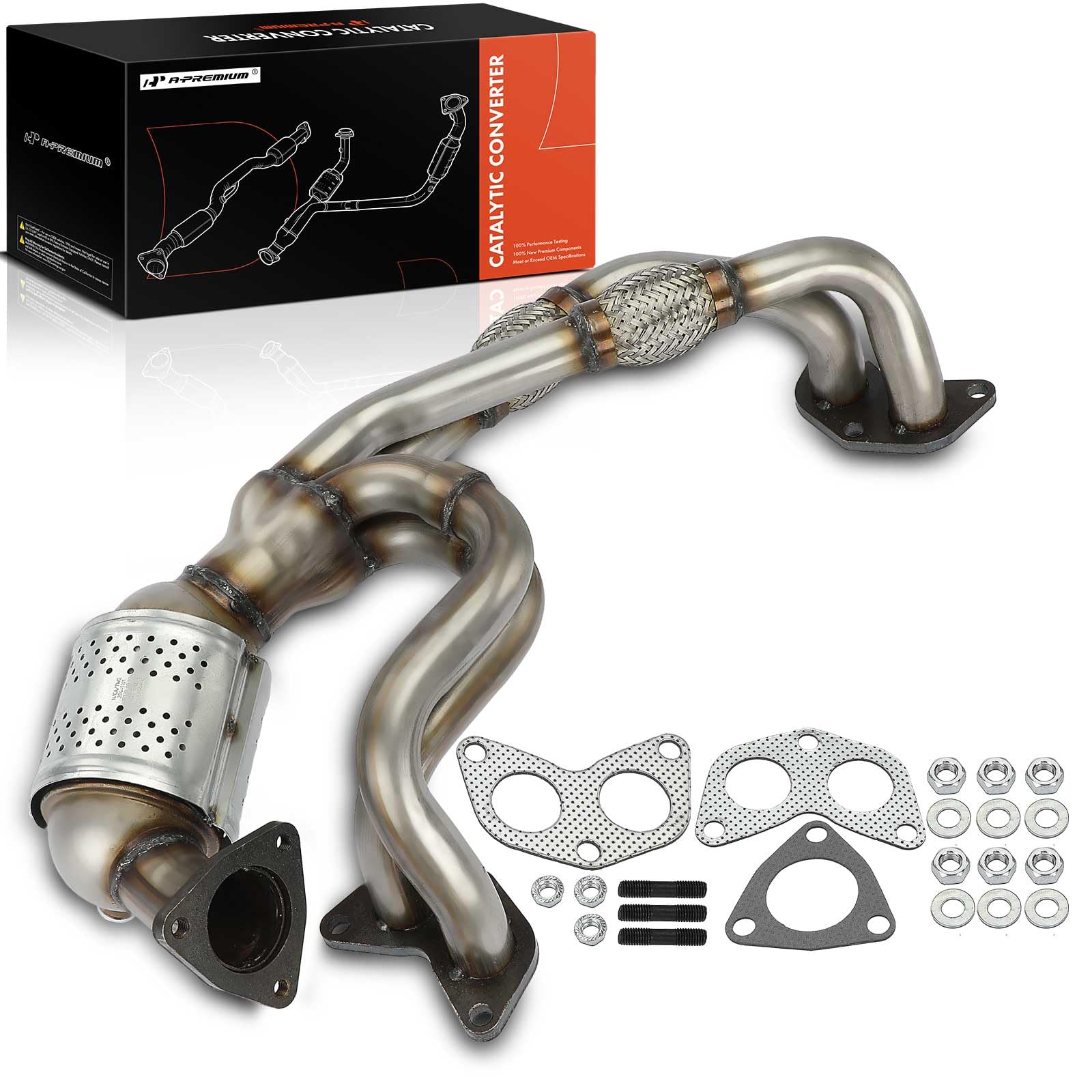Amazon.com: A-Premium Front Catalytic Converter Kit Direct-Fit ...