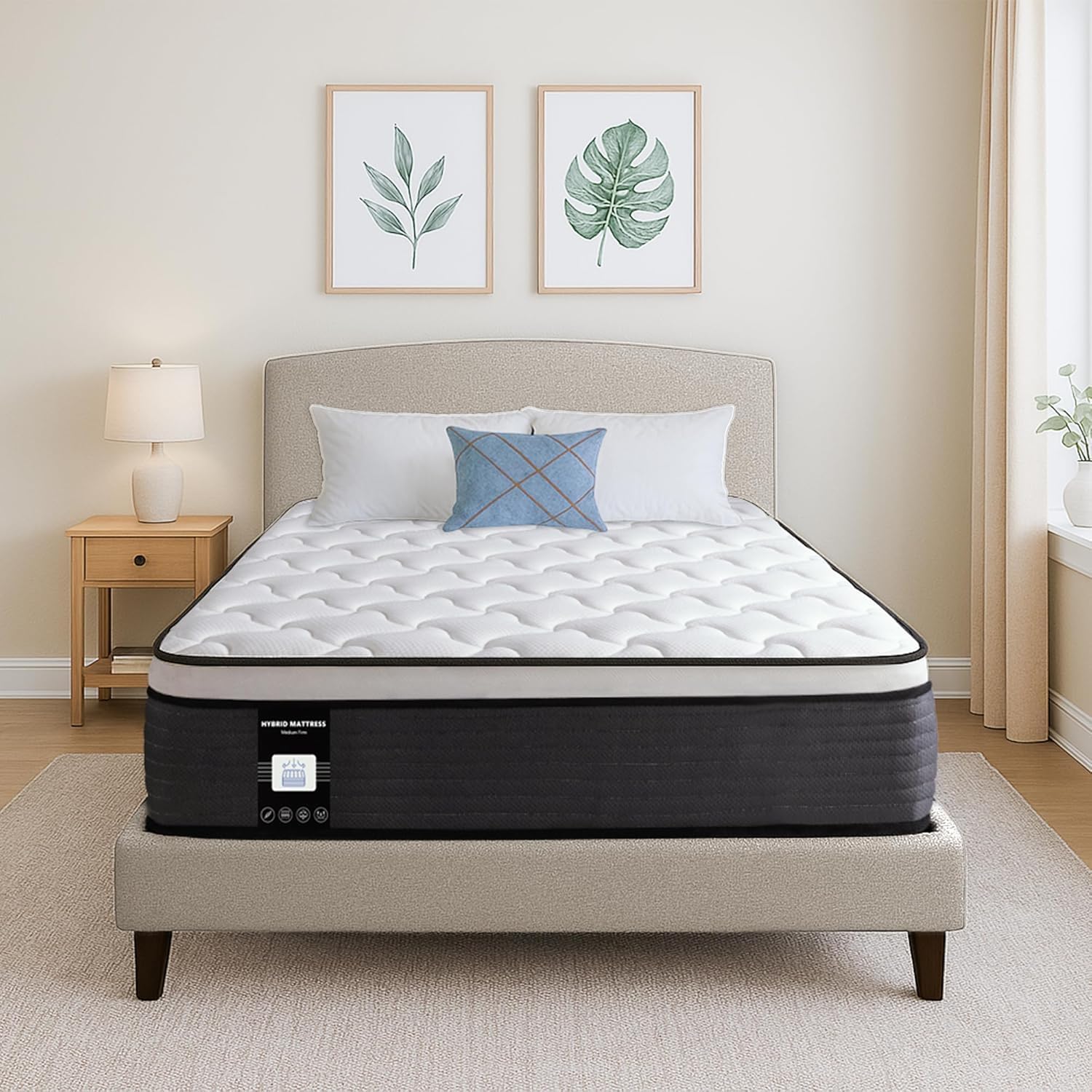 Amazon.com: Full Size Mattress, 12 Inch Hybrid Mattress in a Box with ...
