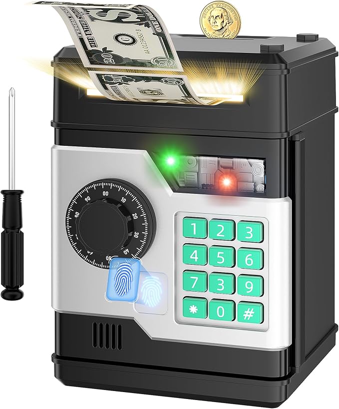 Amazon.com: NAFEIV Piggy Bank, Automatic Electronic Piggy Bank for Kids ...