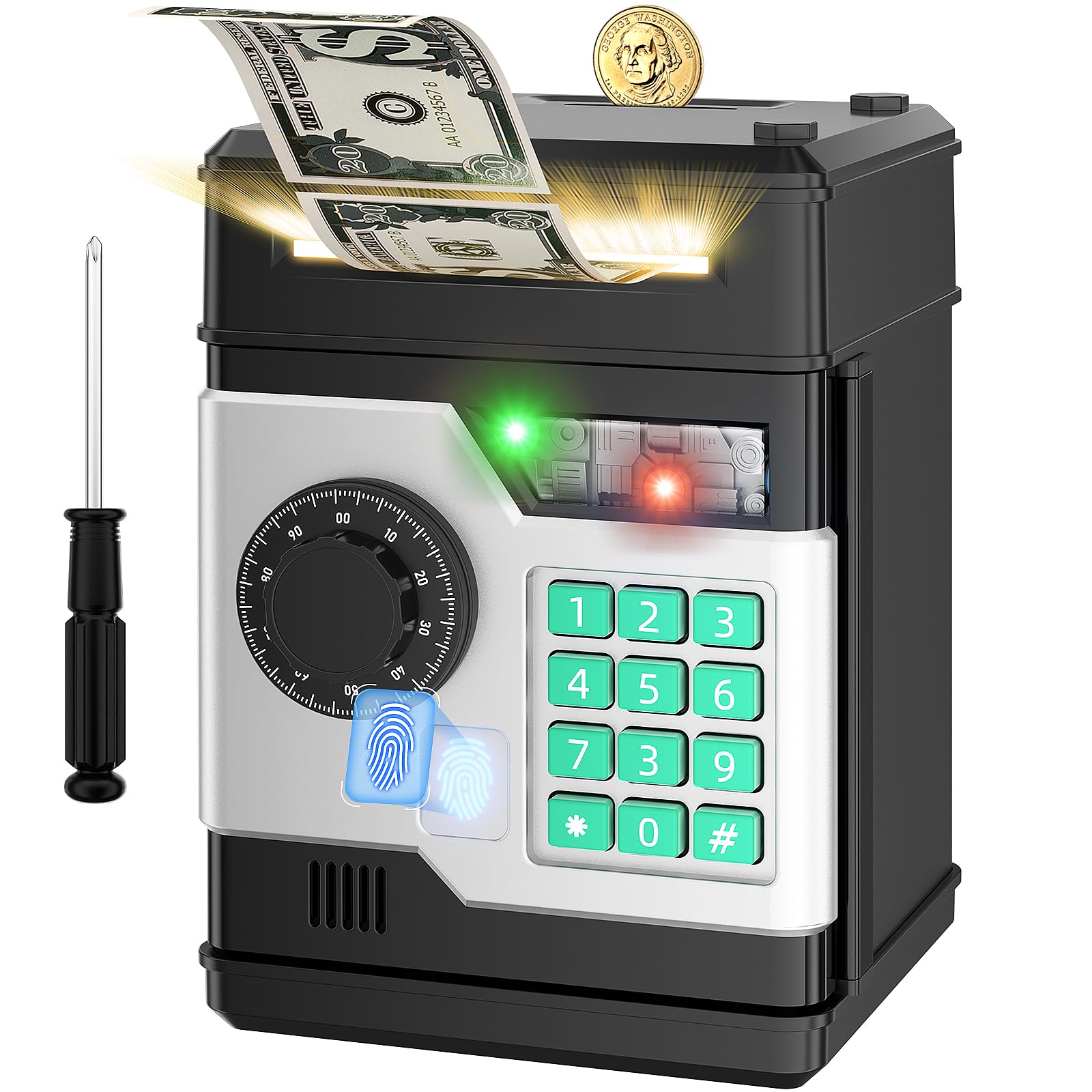 Amazon.com: NAFEIV Piggy Bank, Automatic Electronic Piggy Bank for Kids ...