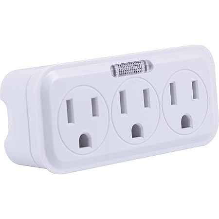 GE 3-Outlet Extender, Heavy Duty Power Splitter, Grounded, Wall Tap ...