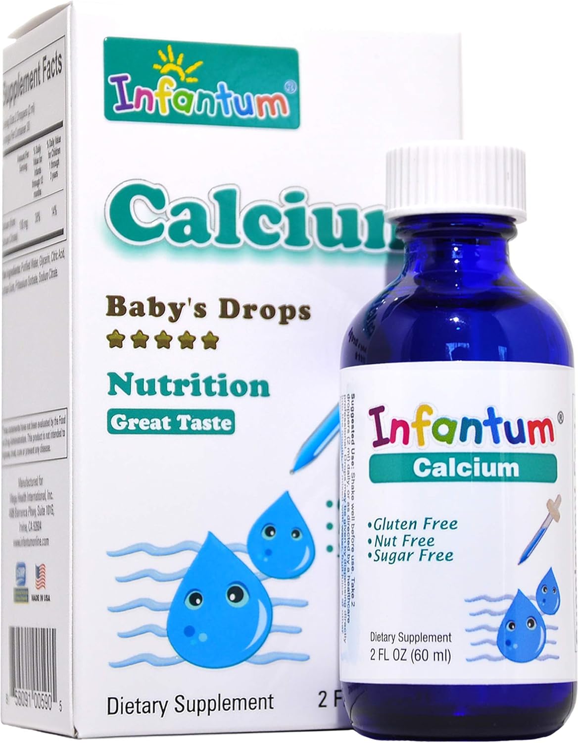 Amazon.com: Infantum Calcium, Child/Infant, No Artificial flavor and ...