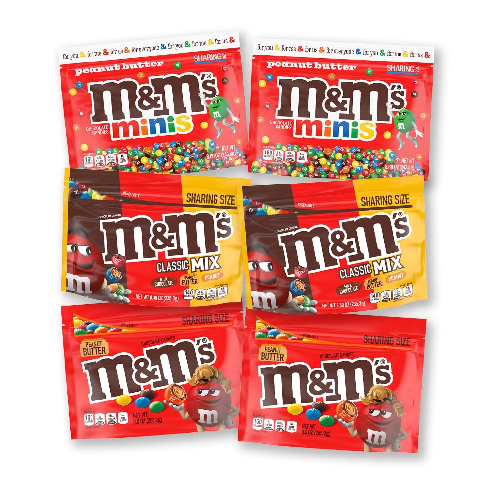 Amazon.com: M&M'S Peanut Butter Chocolate Candy Bundle, Contains Peanut ...