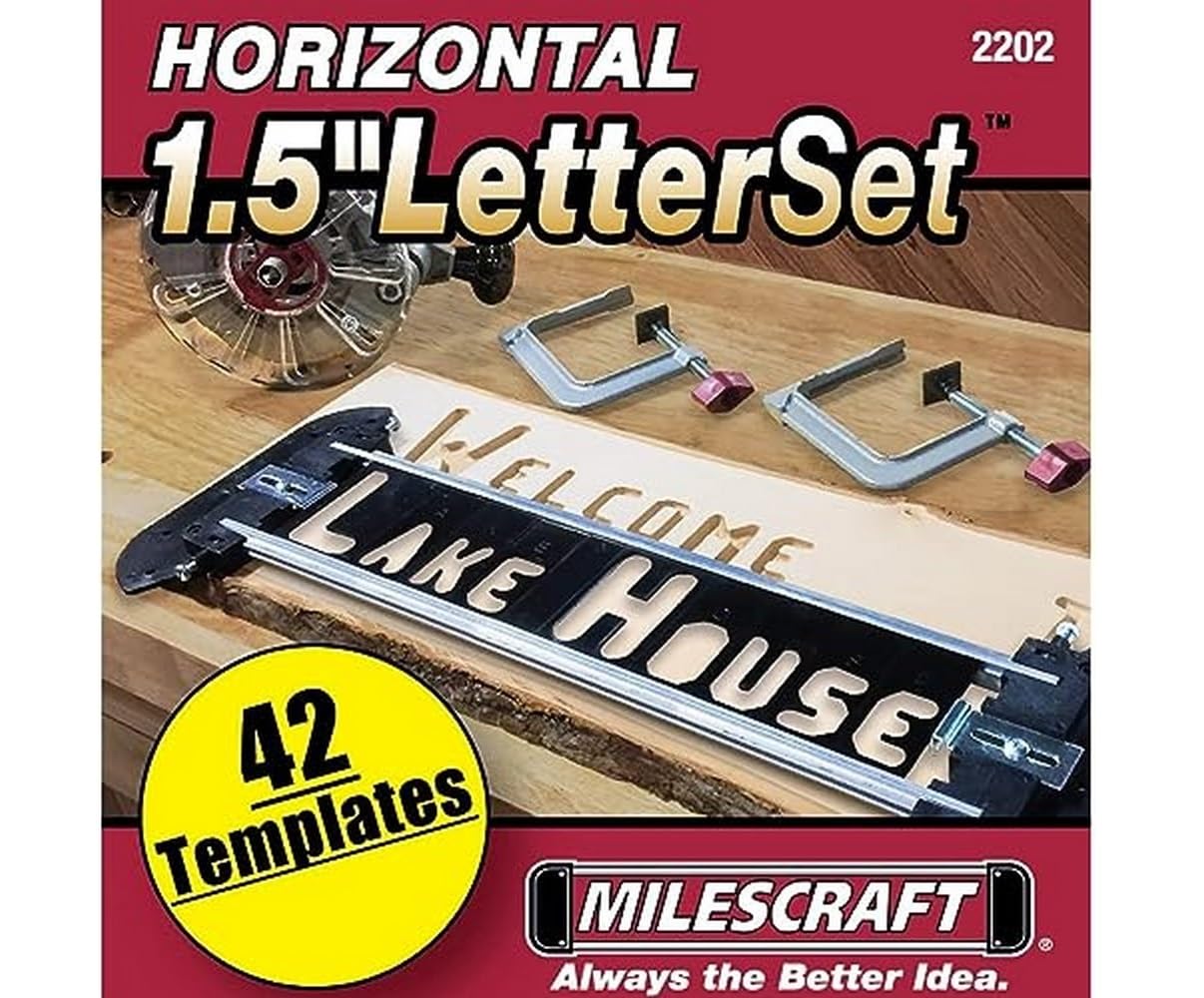 Buy Milescraft 2202 Horizontal Character Template Set 1.5in (42 piece ...