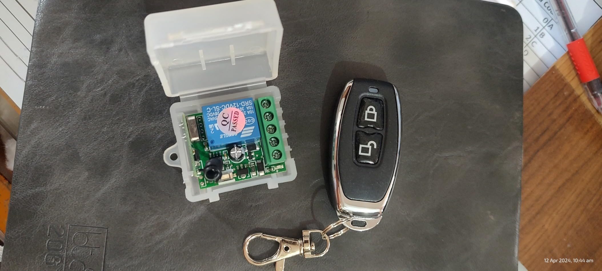 RF 433 MHz 1 (Single) Channel Switching Relay Module Kit Set Pair 12V ...