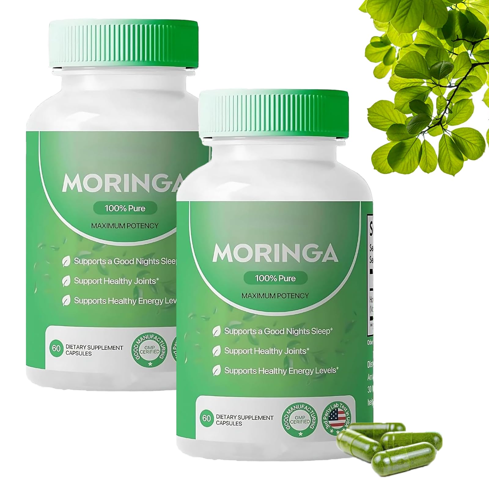 Amazon.com: Moringa Capsules,Pure Moringa Powder Capsules - 800mg of ...