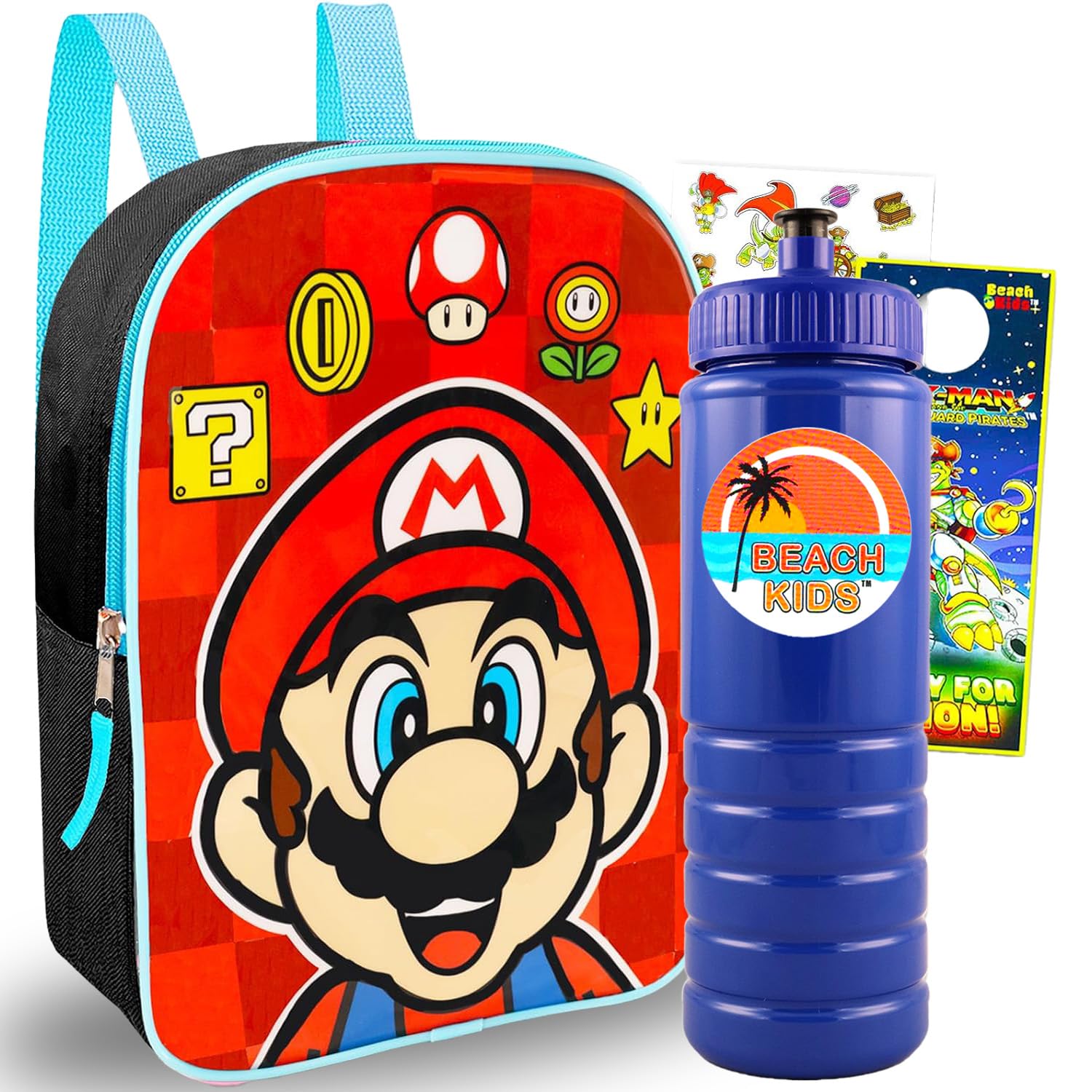 Amazon.com | Super Mario Mini Backpack for Boys - Bundle with 11" Mario ...
