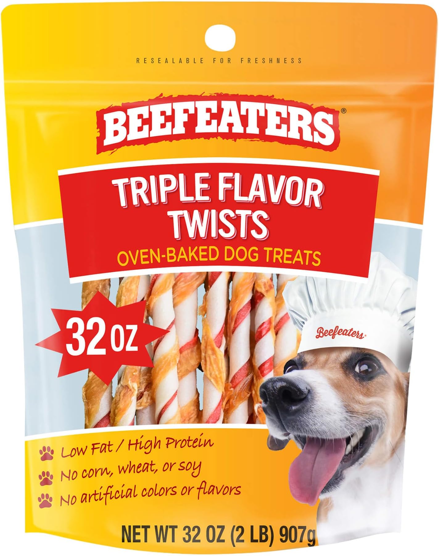 Amazon.com : Dog Treats - Triple Flavor Twists 32oz | Dog Food Low Fat ...