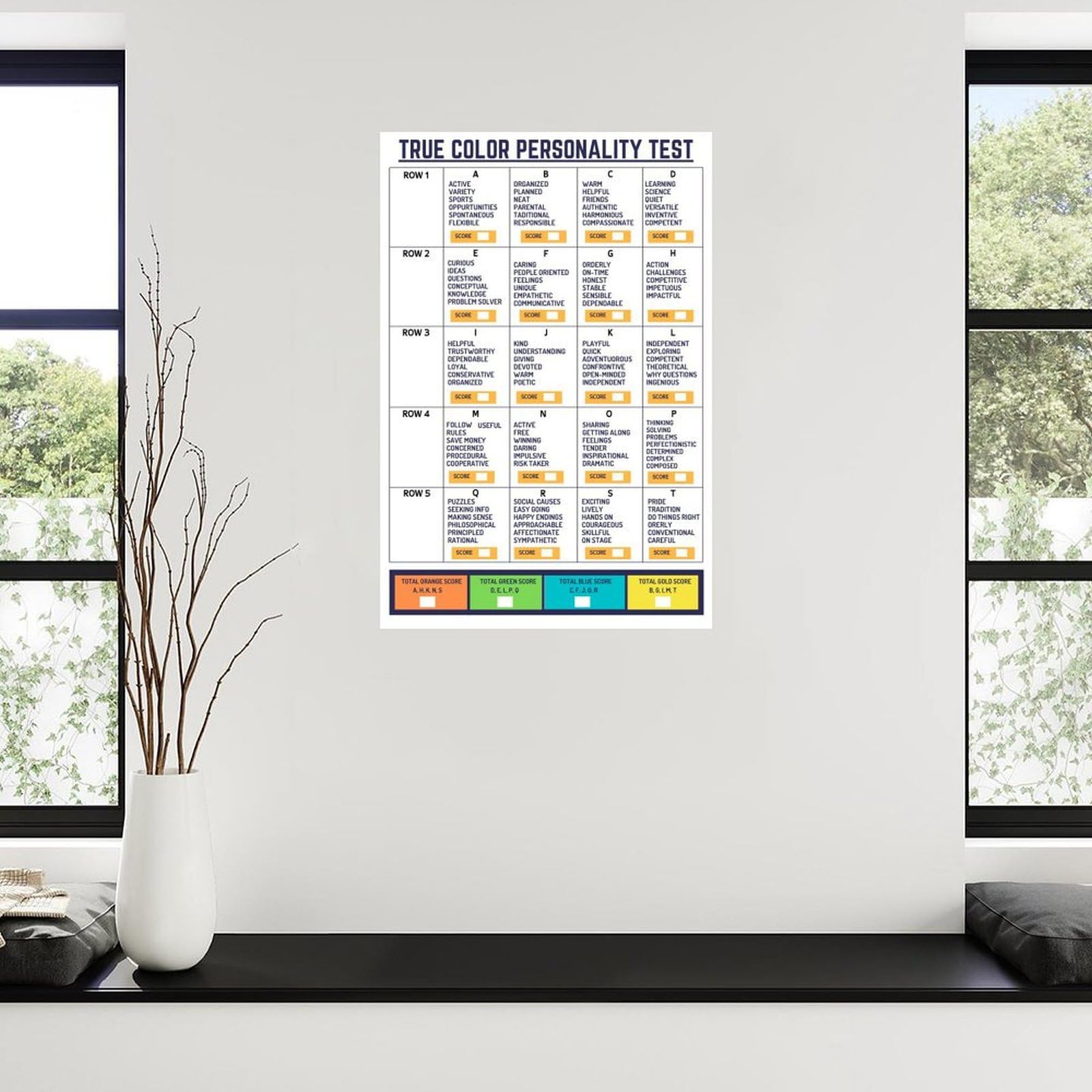 Four Colors Personality Test Printable True Colors Personality