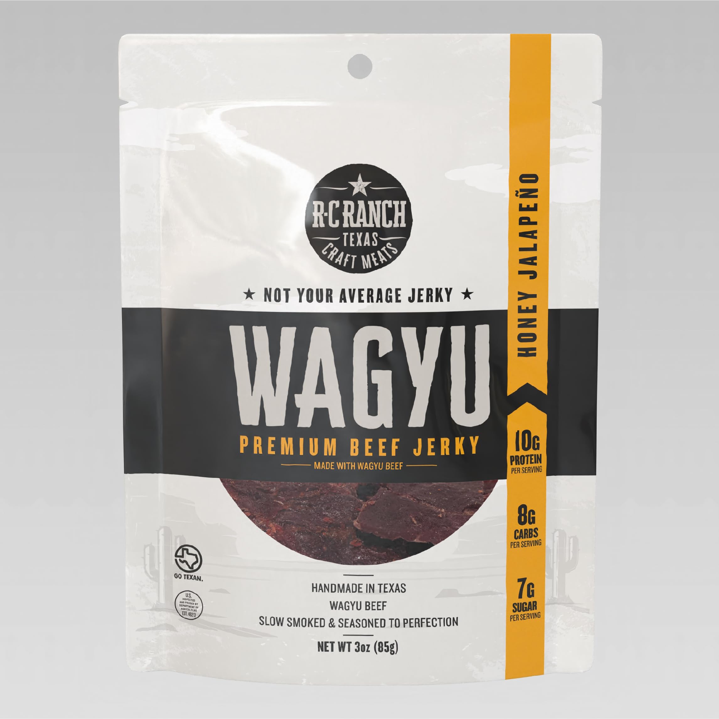 Amazon.com: R-C Ranch - Wagyu Beef Jerky - Honey Jalapeno 3oz : Grocery ...