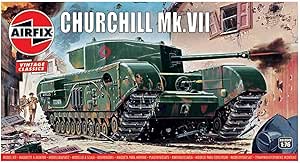 Airfix 1:76 Scale Vintage Classics Churchill MK.VII Tank Model Kit ...