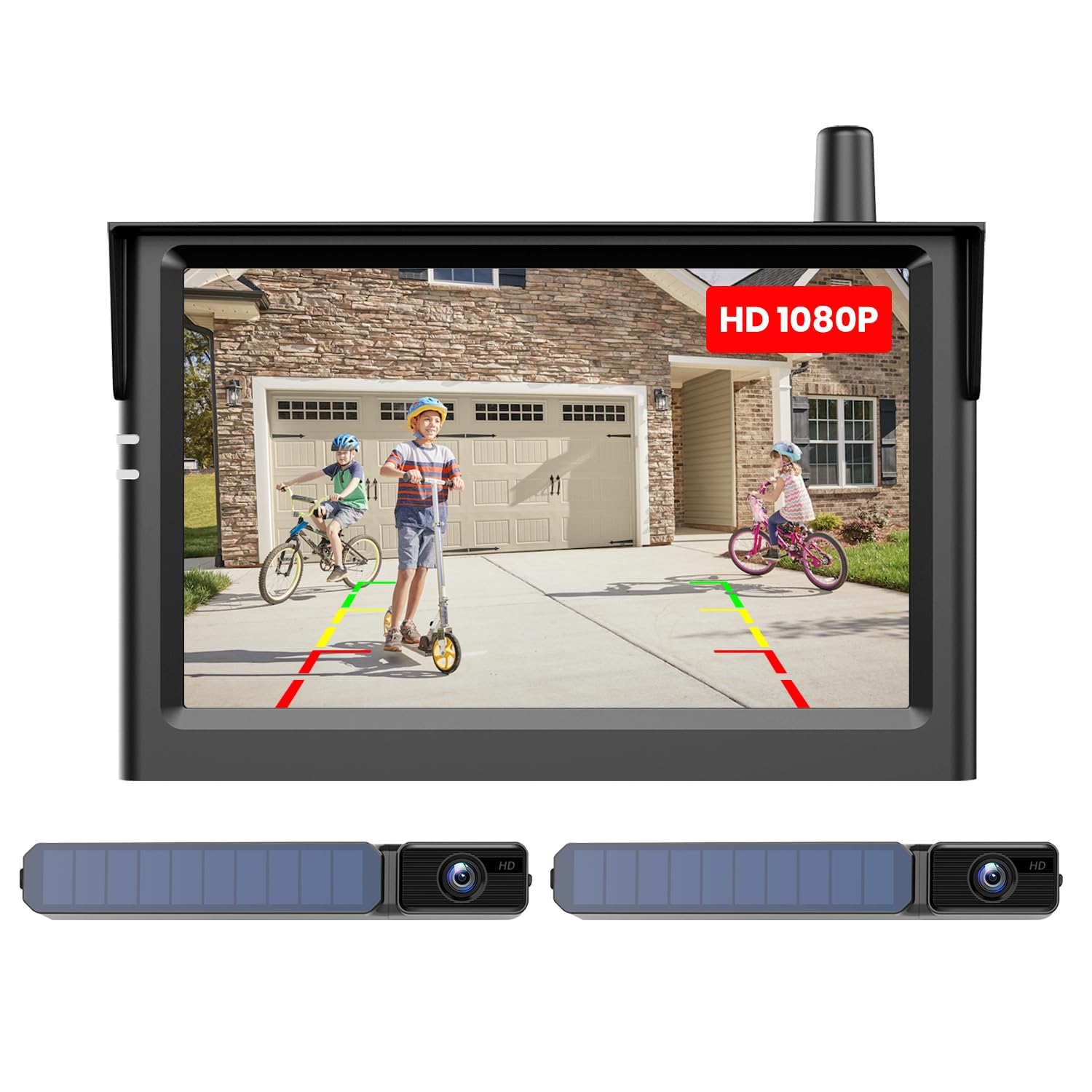 Amazon.com: 1080P Solar Wireless Backup Camera, Car Back Up Camera ...