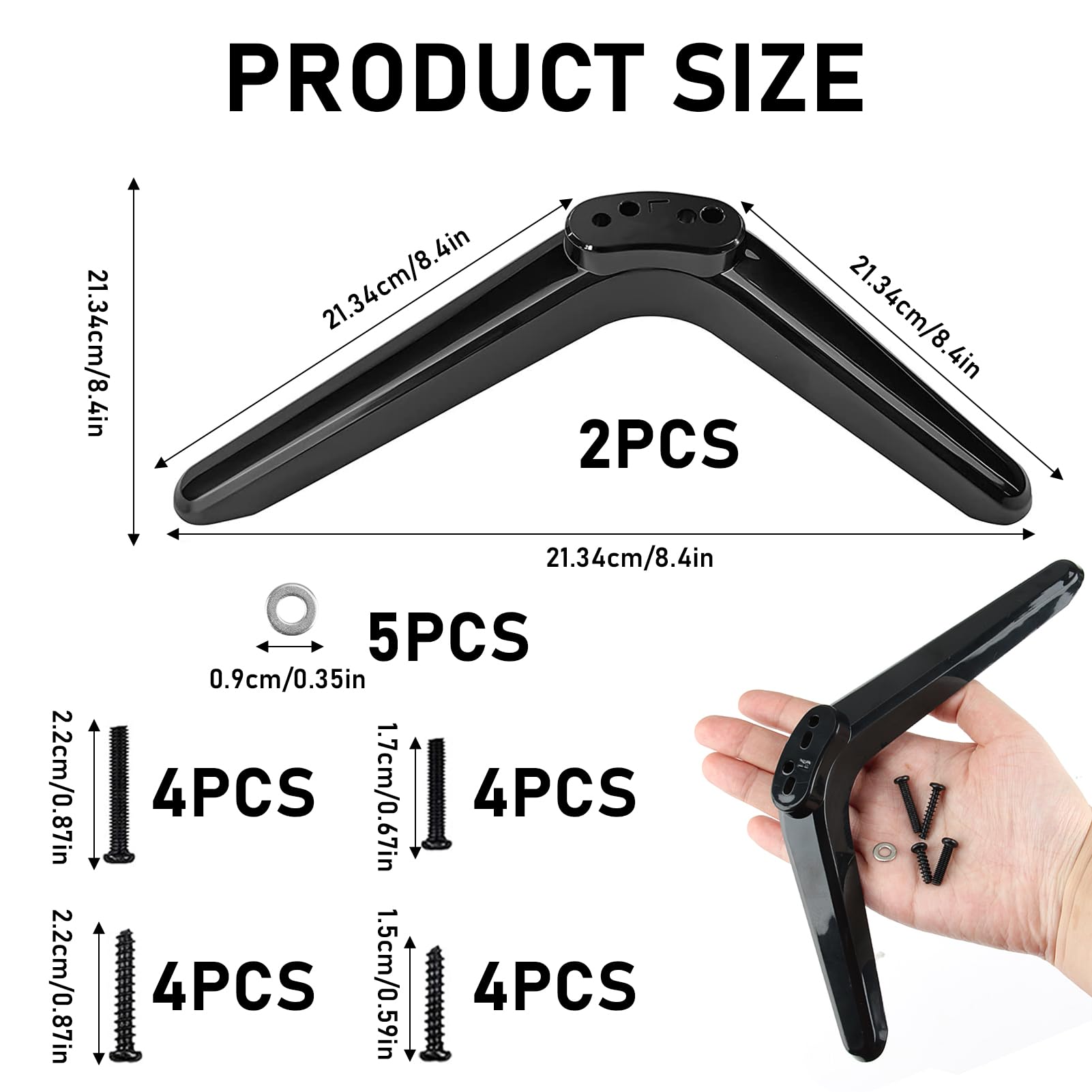 TV Legs, TV Base Pedestal Feet, Universal TV Stand Legs for TCL, TV ...