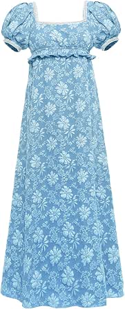 Amazon.com: Vibsion Vestidos de regencia para mujer, vestido victoriano ...