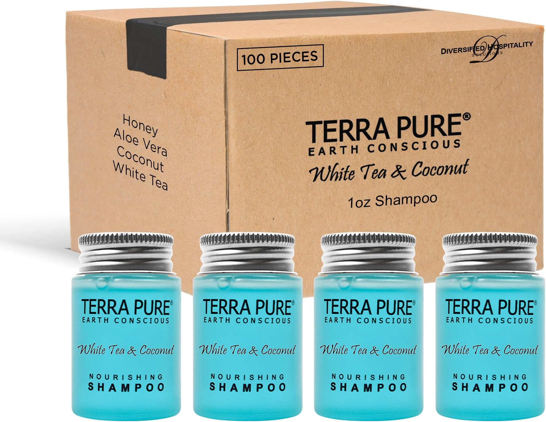 Amazon.com : Terra Pure White Tea & Coconut Shampoo, Travel Size Hotel ...