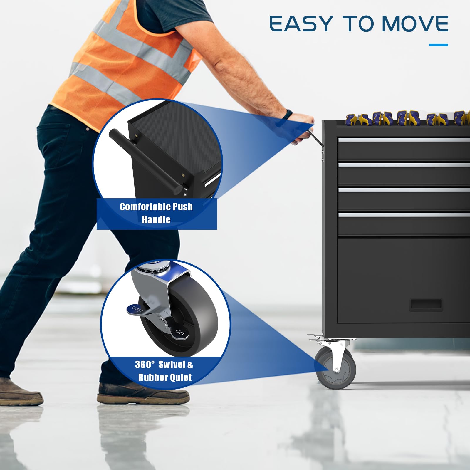 Snapklik.com : CMFYDAILY 4-Drawers Heavy-Duty Tool Chest, Large ...