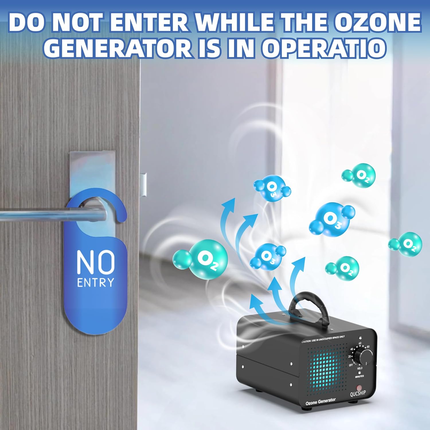 Qucship Ozone Generator 12,000mg/h - Commercial Ozone Machine, High ...