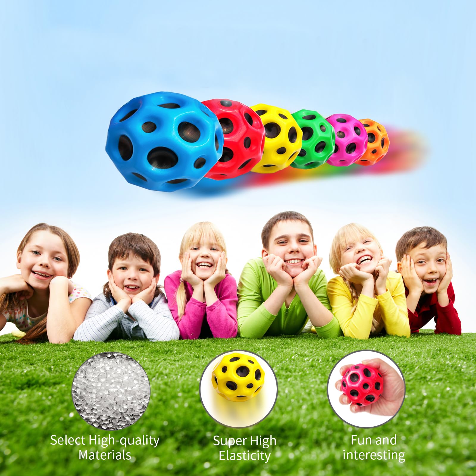 Snapklik.com : ZHEBAG Bouncy Ball, Colorful Big Super Bouncy Astro ...