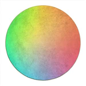 Amazon.com : Rainbow Round Custom Mat 4 FT Colorful Watercolor Office ...