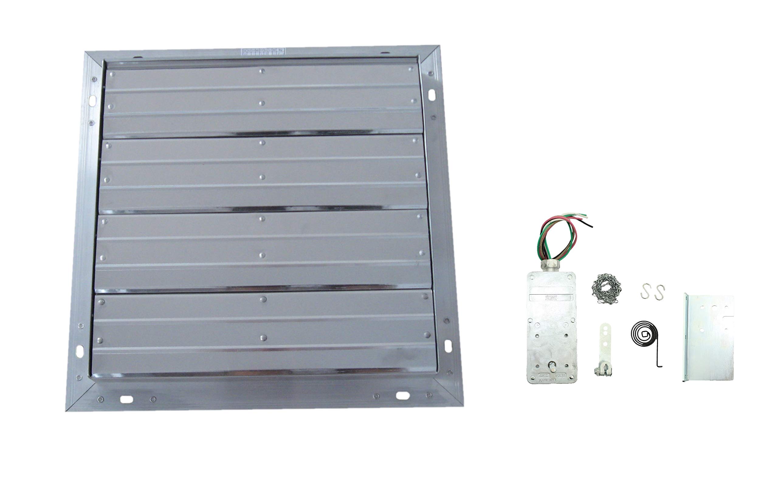 Motorized Shutter Kit VES 24 Exhaust/Intake Aluminum Shutter (Shutter ...