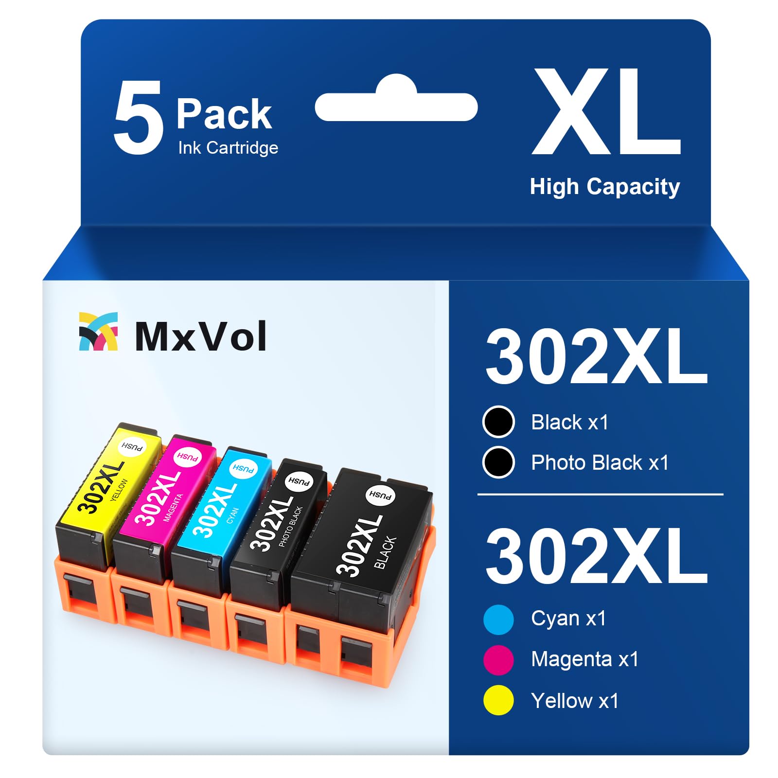 Amazon.com: 302XL Ink Cartridges Remanufactured Replacement for Epson ...