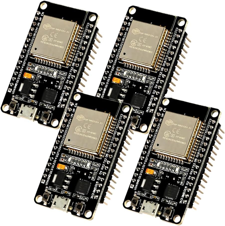 Dealikee 4PCS ESP32 ESP-32S Development Board 2.4GHz Dual-Mode WiFi ...