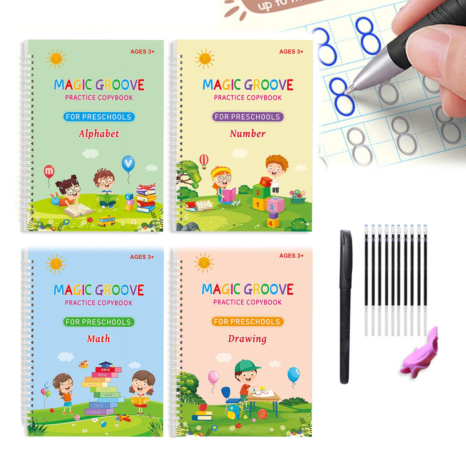Amazon.com: Magic Grooved Handwriting Book Practice,Practice Copybook ...