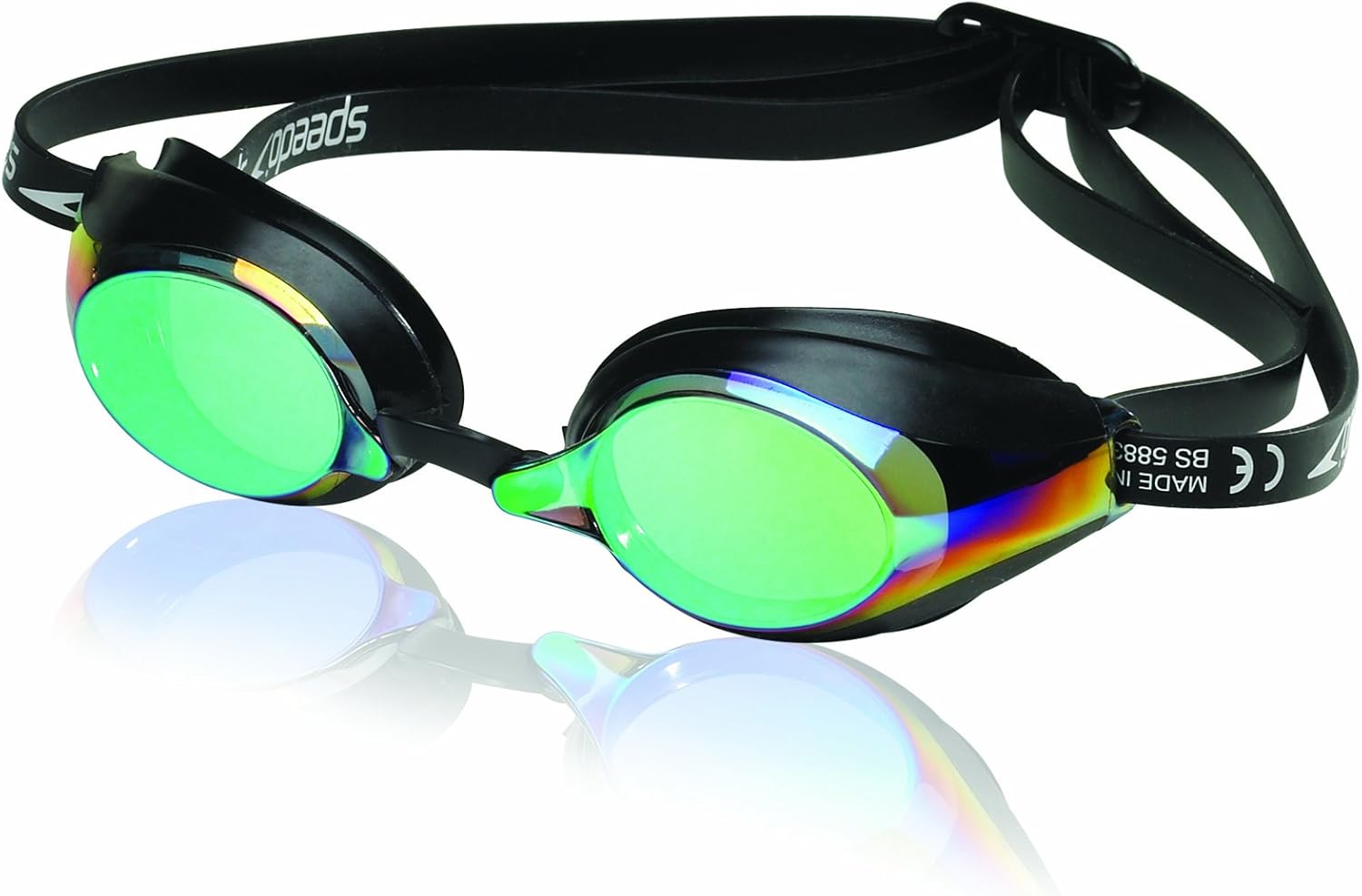 Speedo Speed Socket Mirrored Swim-Swimming Anti-Fog Racing Goggles ...
