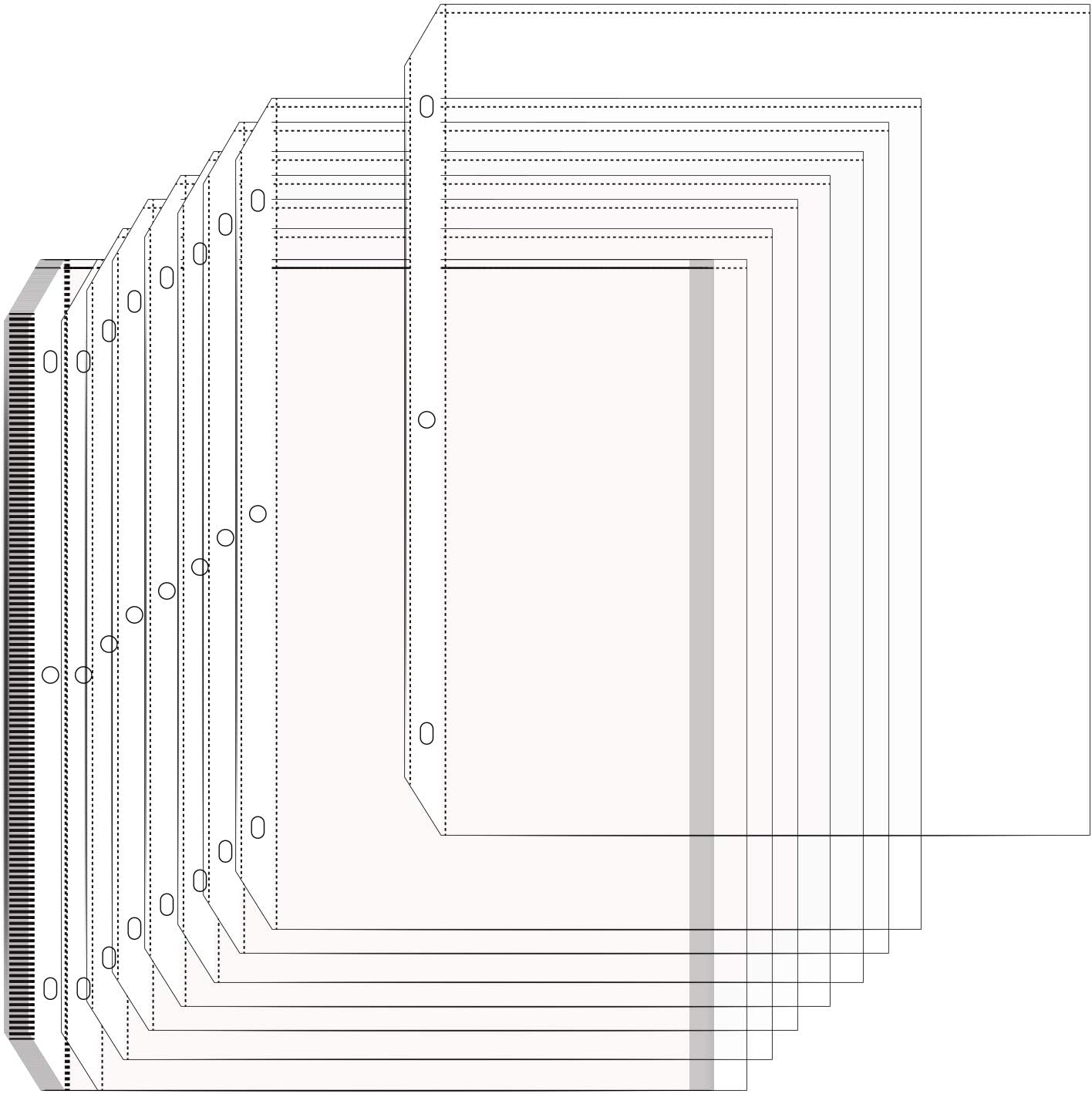 Arae Clear Sheet Protectors for 3 Ring Binder 8.5 x 11 inch Heavy Duty ...