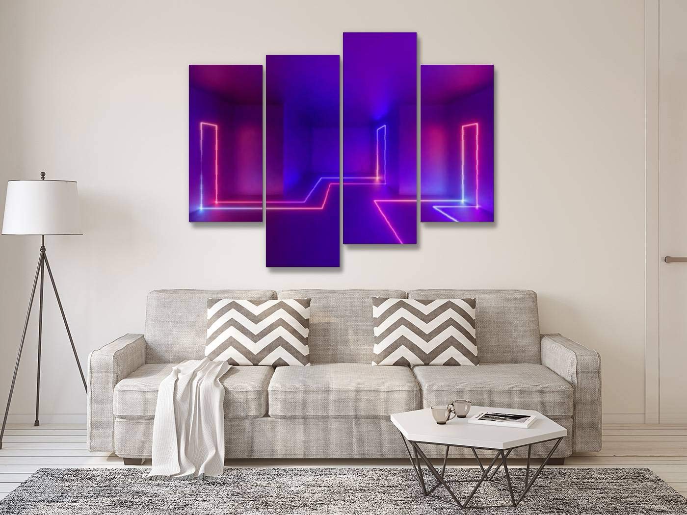 Neon Painting On Canvas