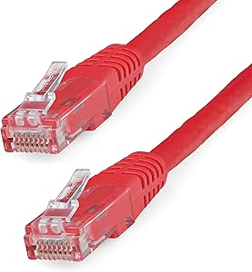StarTech.com 3ft CAT6 Ethernet Cable - Red CAT 6 Gigabit Ethernet Wire ...