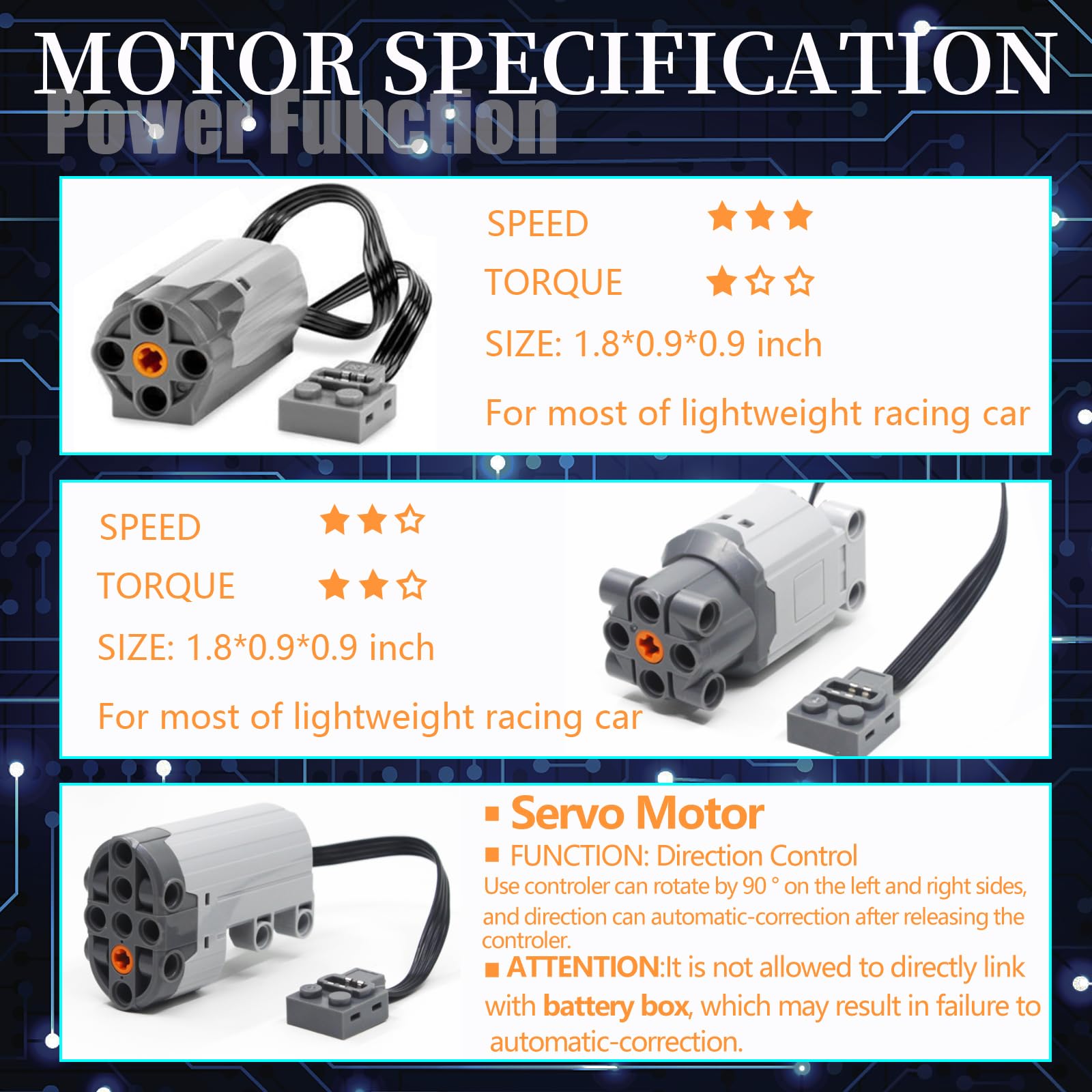 Lego Motor Technic Lego Sets Zylopa 9pcs Technic Motor Power Function ...