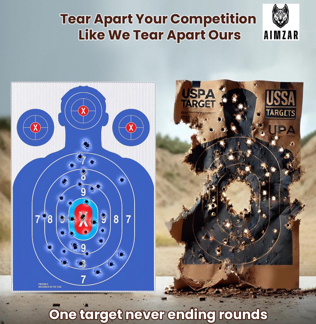 Snapklik.com : AIMZAR Cardboard Targets For Shooting - Uspsa Shooting ...