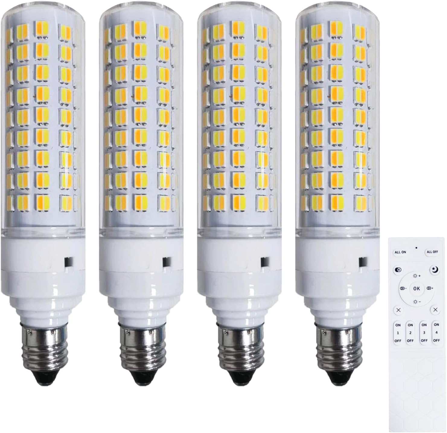 VYAOMLI E11 Smart Dimmable LED Light Bulbs with 2.4GHz Remote Control ...