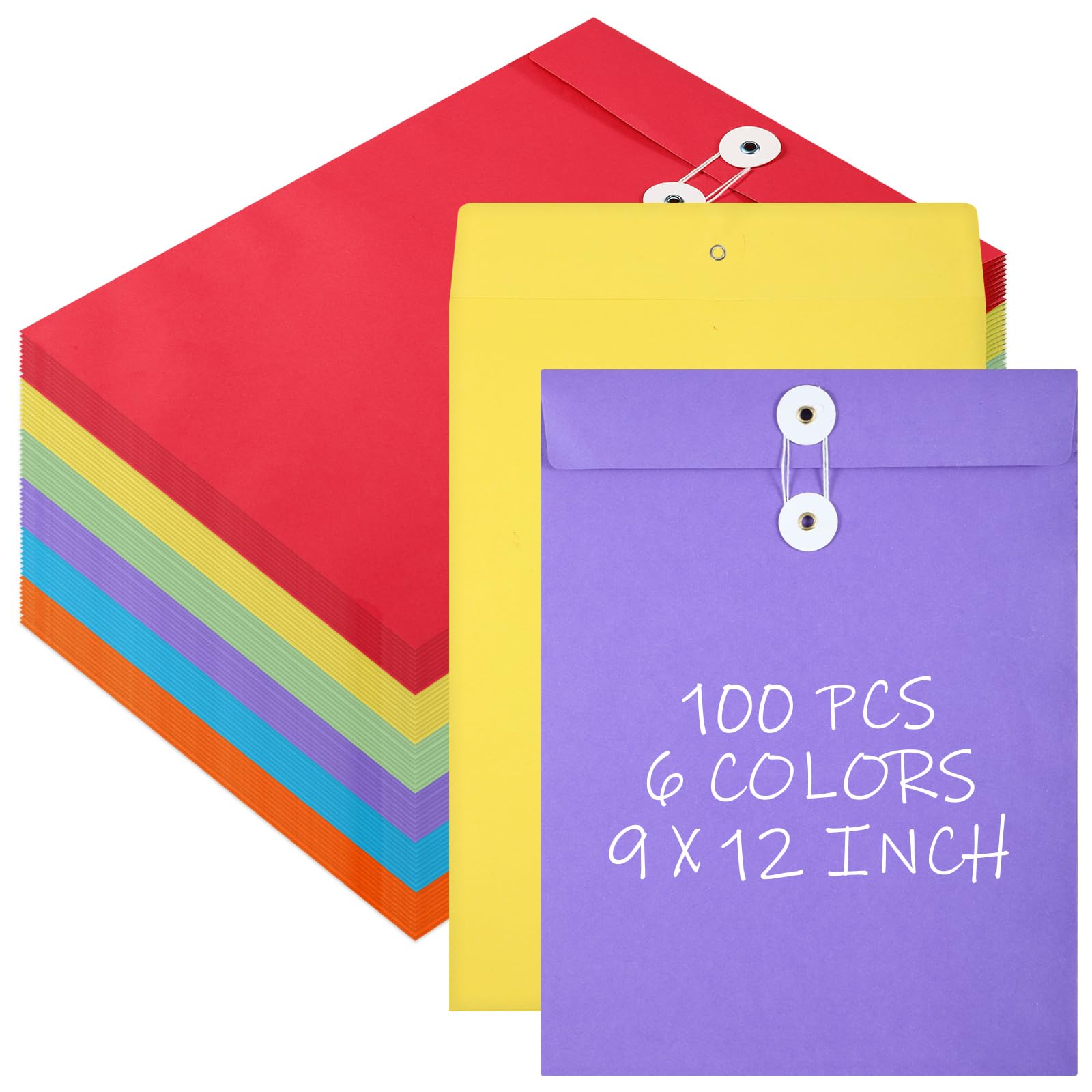 Amazon.com : Fullhawl 100 Pcs Interoffice Envelopes with String Tie ...