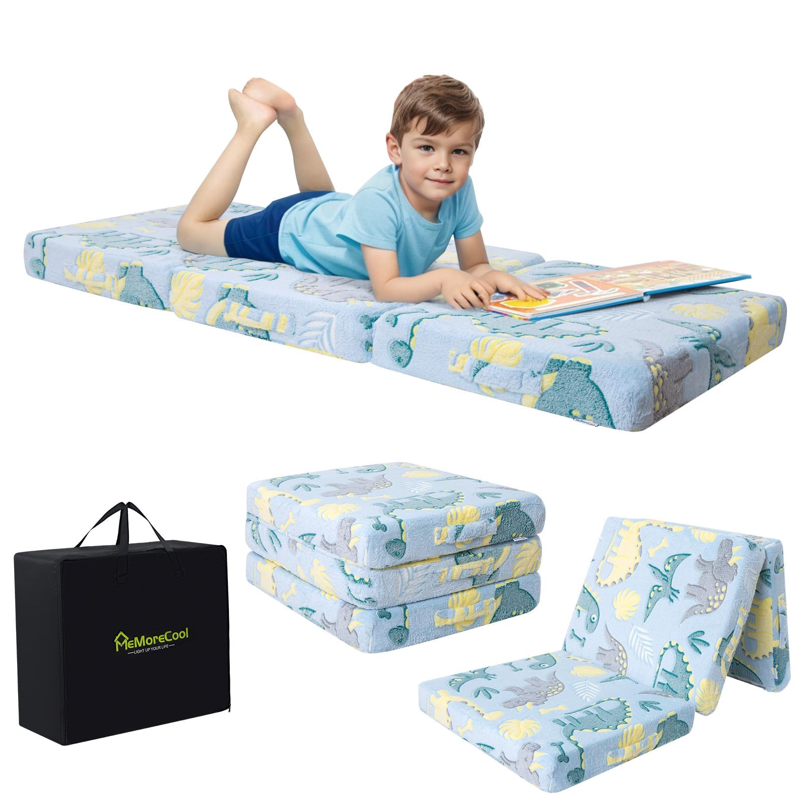 Amazon.com: MeMoreCool Foldable Floor Mattress for Kids, Toddler Floor ...