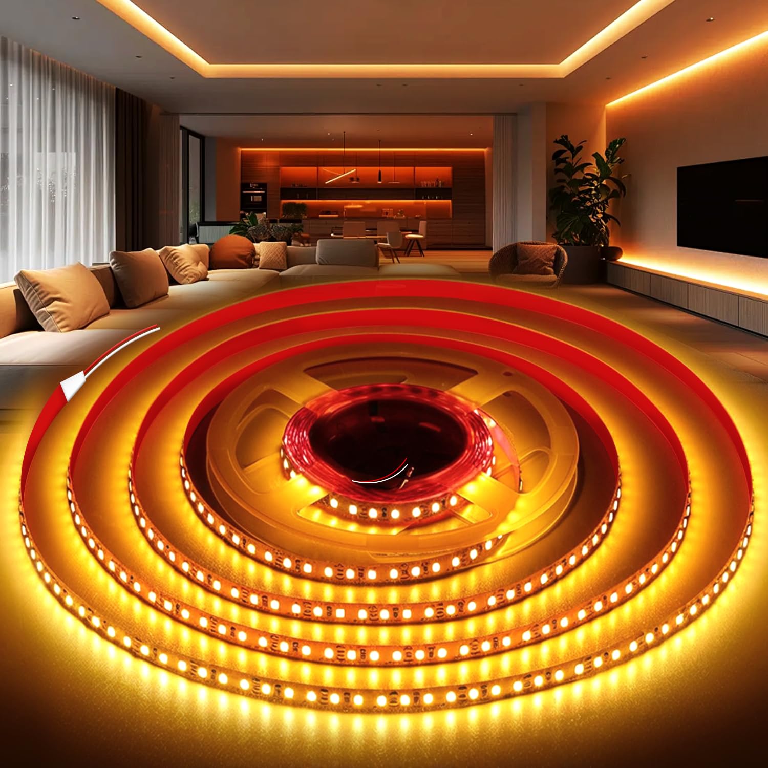Amazon.com: VOEWT LED Strip Lights Warm White 3000K,16.4ft 24V High CRI ...
