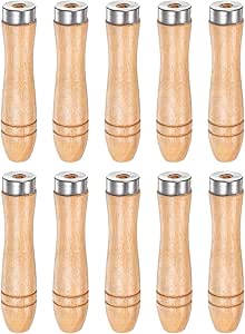 sourcing map 10pcs Wooden File Handle 4.33 Inch Round Hole Ergonomic ...