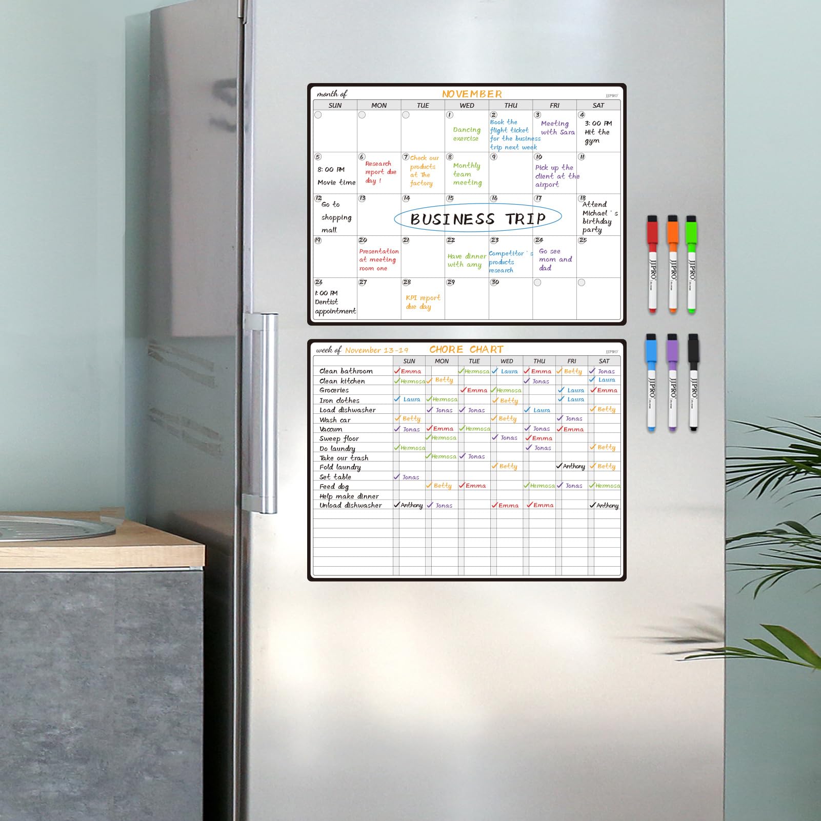 Snapklik.com : JJPRO Magnetic Dry Erase Chore Chart And Monthly Planner ...