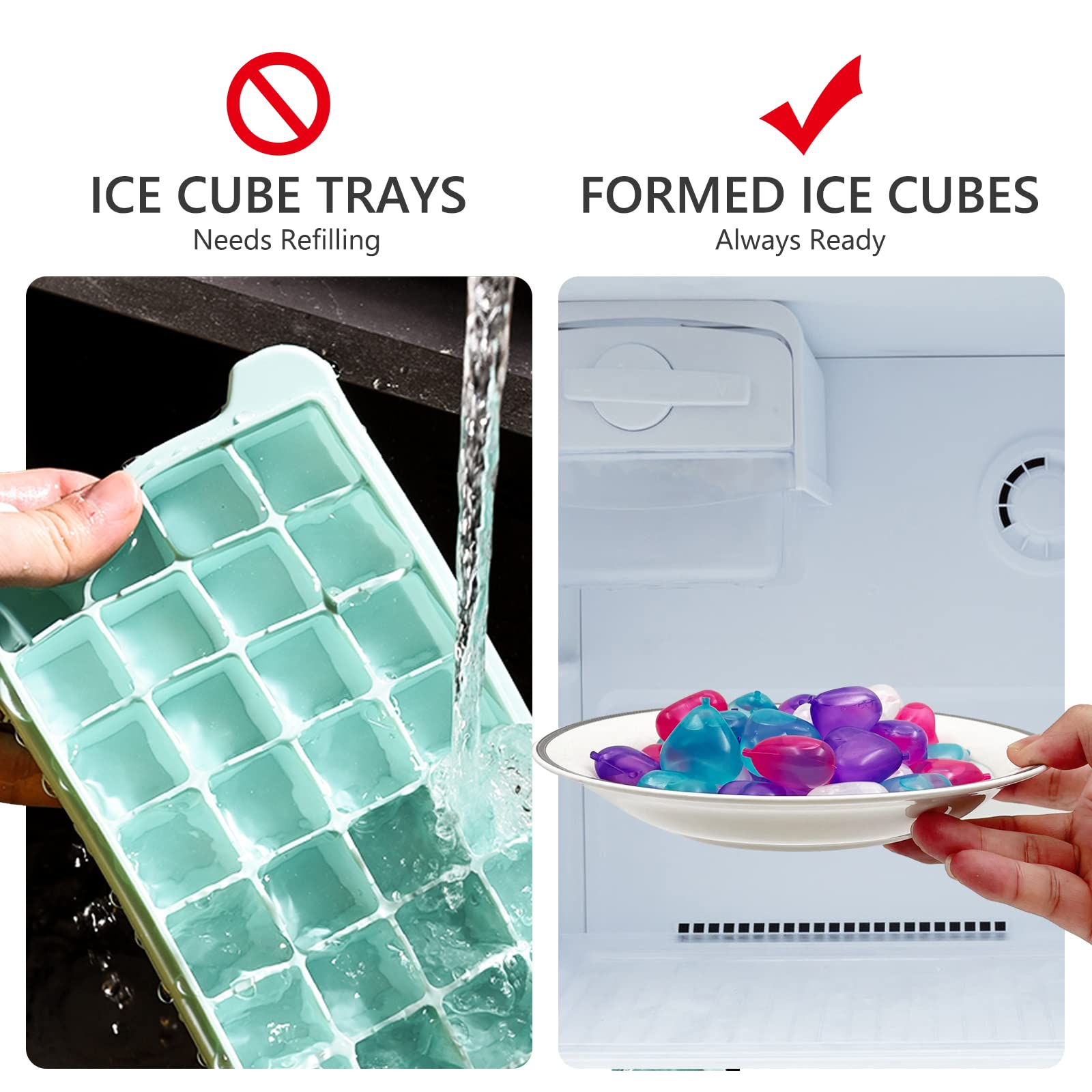 Reusable Plastic Ice Cubes 15 Piece Set Freezable Fruit Shape Reusable