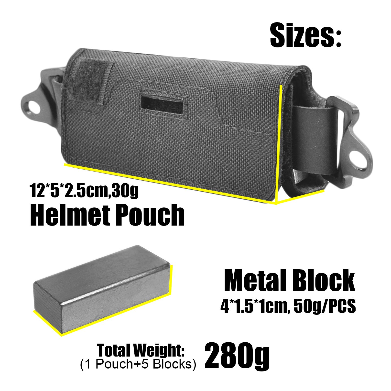 Snapklik.com : Helmet Counterweight Pouch For Tactical Airsoft ...