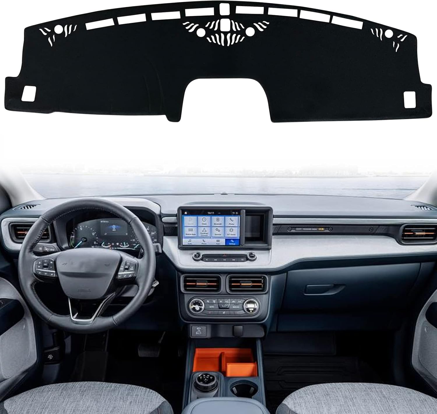 KEEGTBOX Dash Mat Cover Kit for Ford Maverick XL XLT Lariat 2022-2026 ...