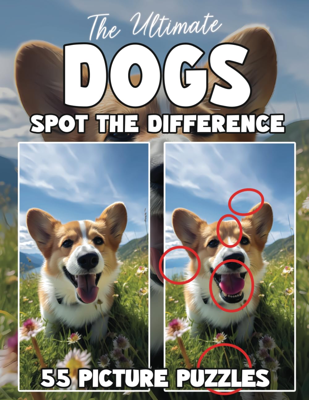 The Ultimate Dogs Spot The Difference Book: 55 Picture Puzzles for Dog ...