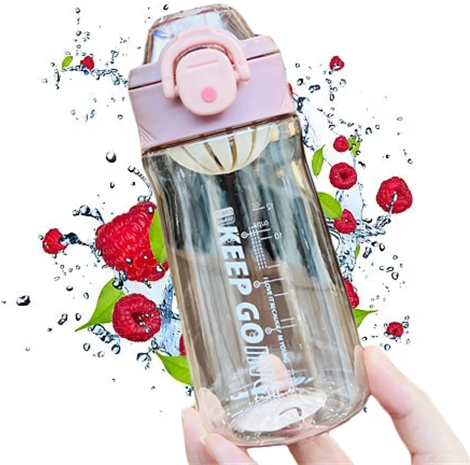 Amazon | 水筒 500ML 650ML 800ML 直飲み ウォーターボトル クリアボトル 大人 子供 マグボトル 男の子 女の子 携帯用 屋外用 バウンスカバー プラスチック ...