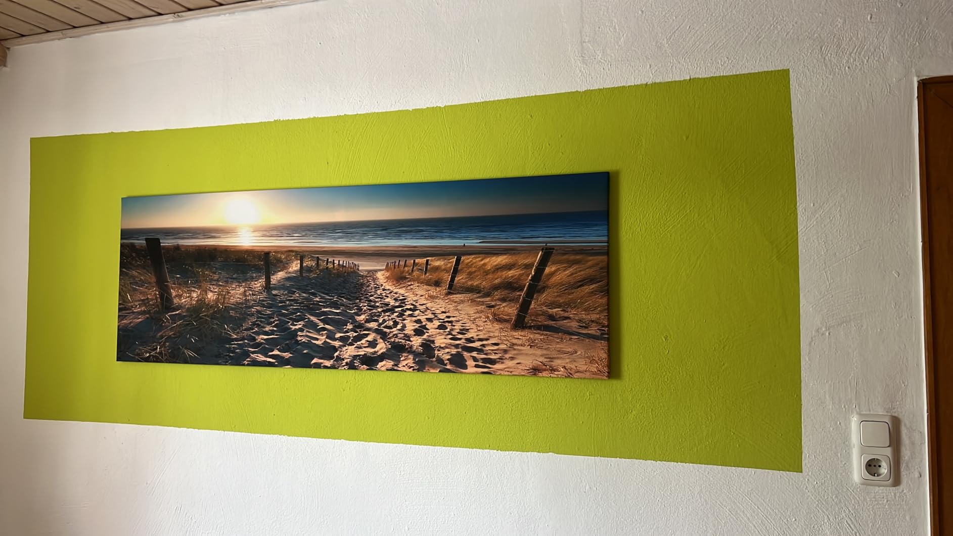 Amazon.de: decomonkey Bilder Strand Sonnenuntergang 150x50 cm XXL 1 Teilig Leinwandbilder Bild ...