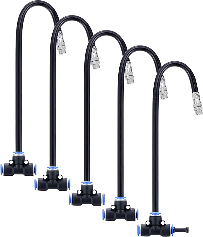 Amazon.com : Mornajina 5 Packs Brass Misting Nozzles Tee with 20 inch ...