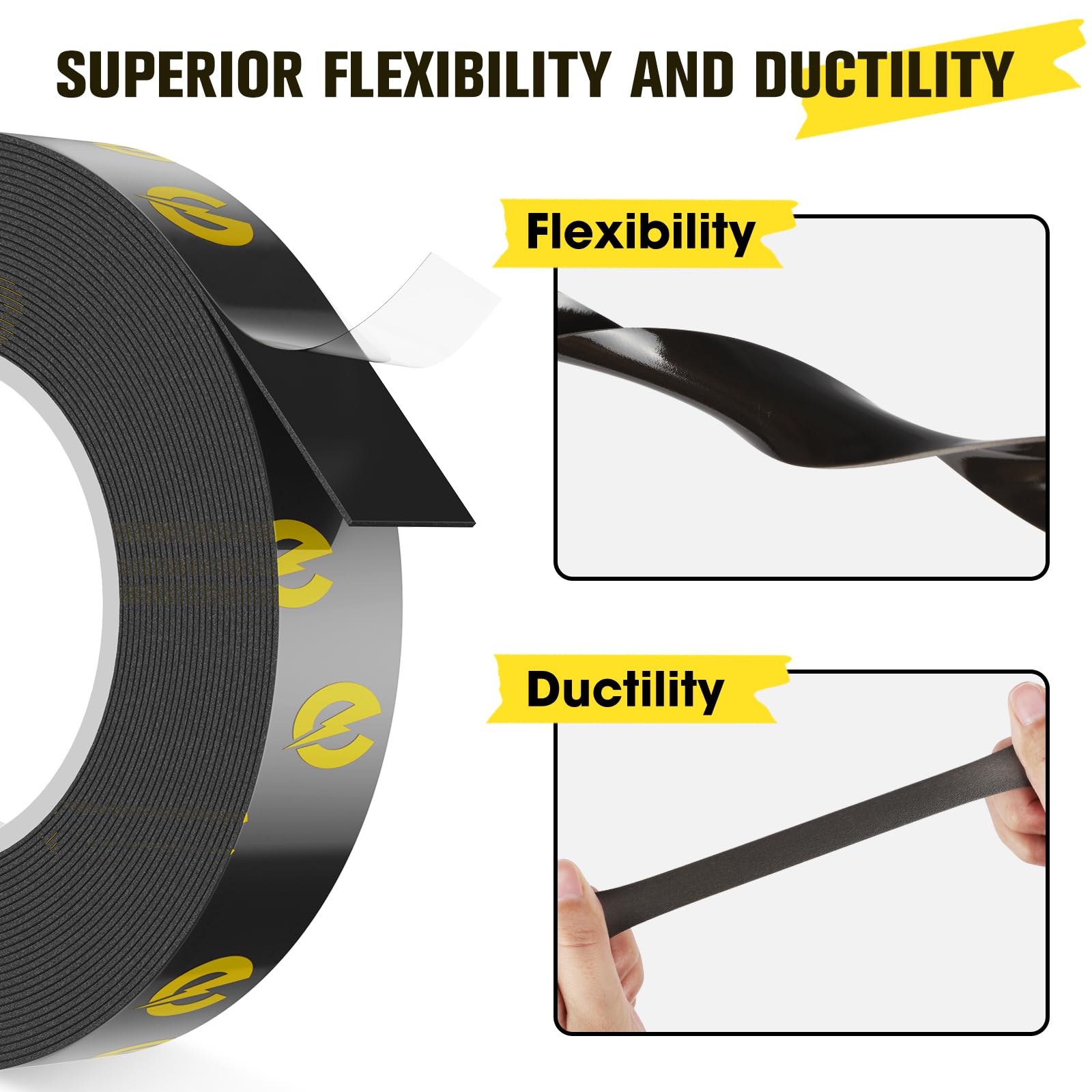 Snapklik.com : Double Sided Tape Heavy Duty, Acrylic Adhesive Foam Tape ...