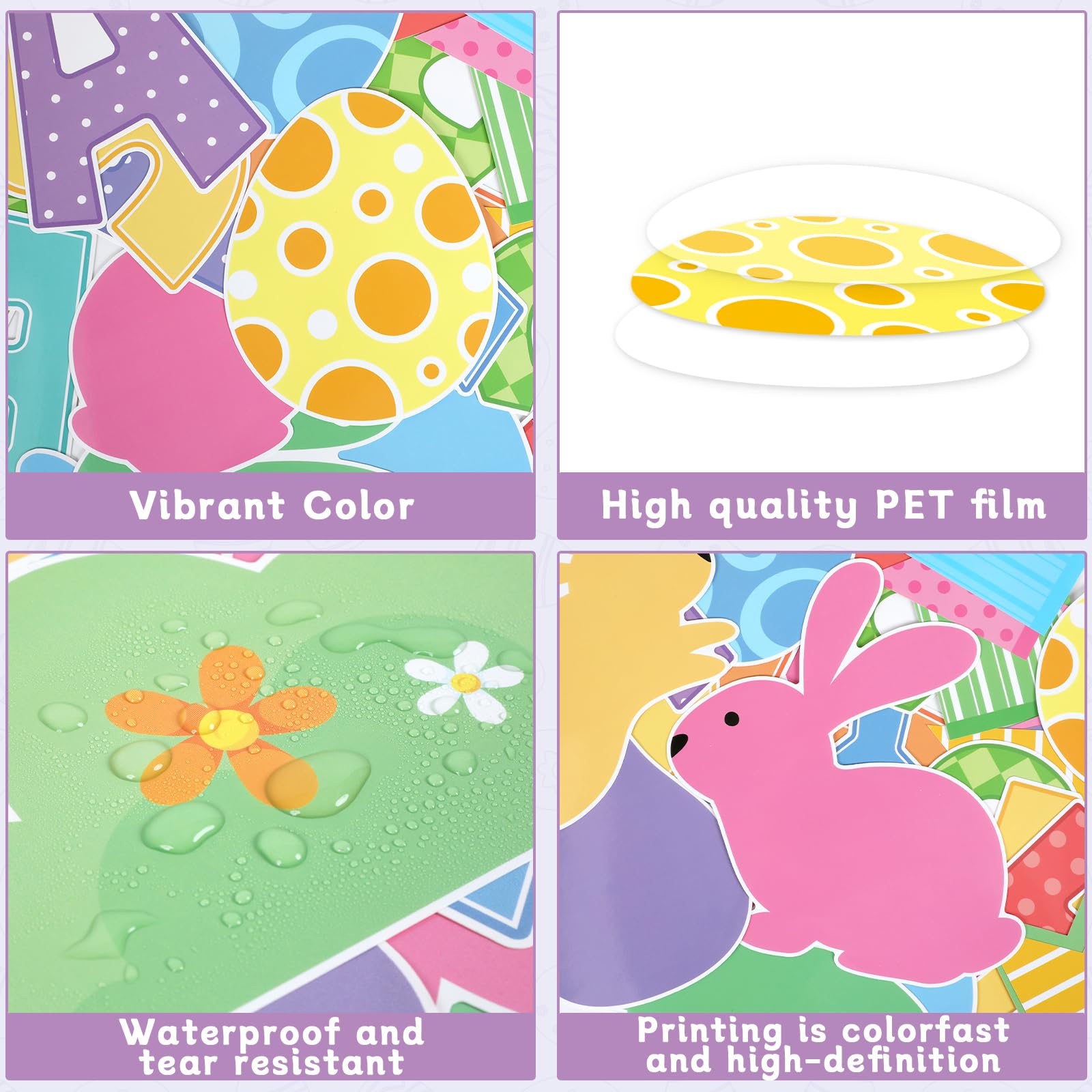Snapklik.com : 3D Easter Bulletin Board Set Happy Easter Honeycomb ...