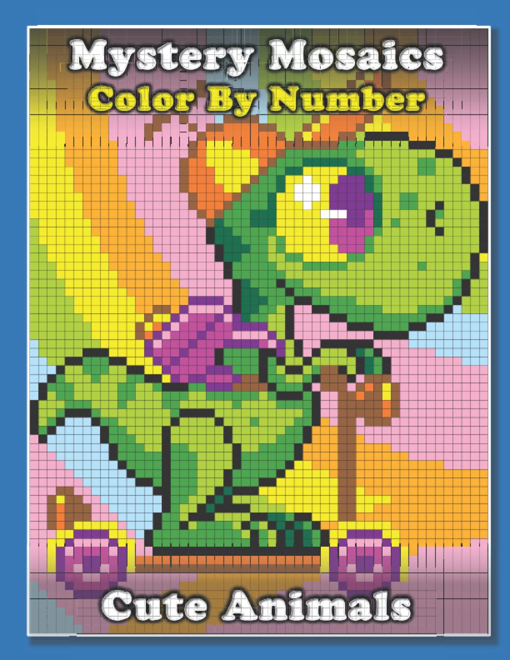 Buy Mystery Mosaics Color By Number: Cute Animals pixel coloring book ...