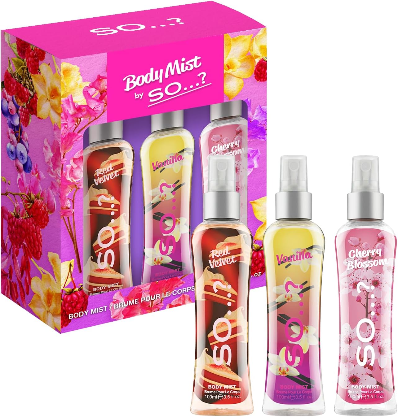 Body Mist By So…? Luscious Trio Womens Body Mist Gift Set, with Red ...